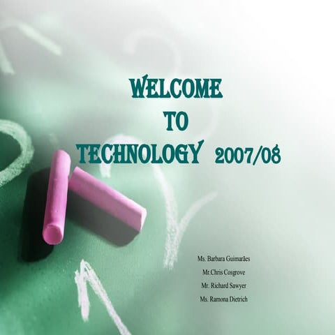 Welcome To Technology | PPT