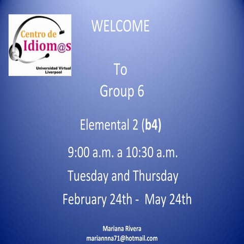 Welcome b4 (1) | PPT