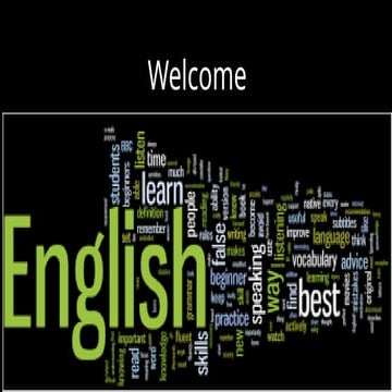 Welcome Introduction To English Language 2 | PPTX