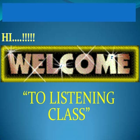 Welcome listening subject | PPTX