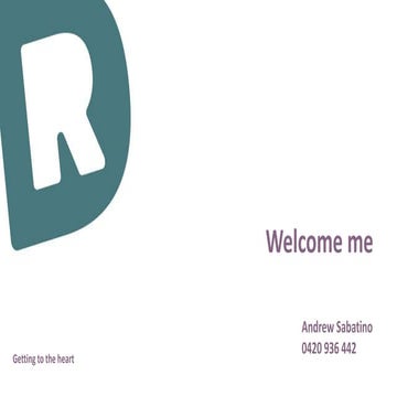 Welcome me - Andrew Sabatino - Donor Republic | PPTX