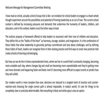 Welcome Message for Management Committee Meeting part1.pptx