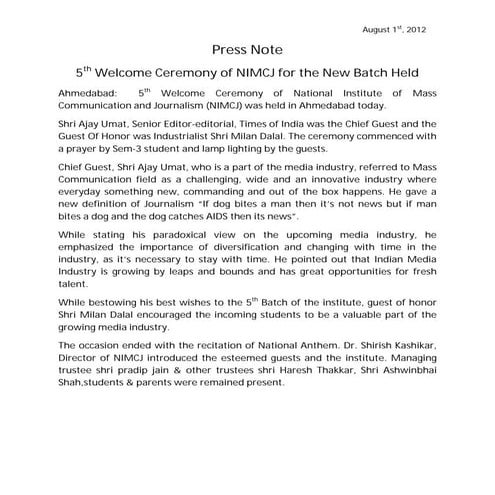 Welcome New Batch | PDF