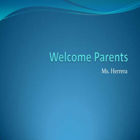Welcome parents | PPT