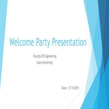 Welcome party presentation 2020 | PPT