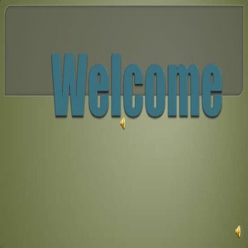 Welcome Powerpoint | PPT