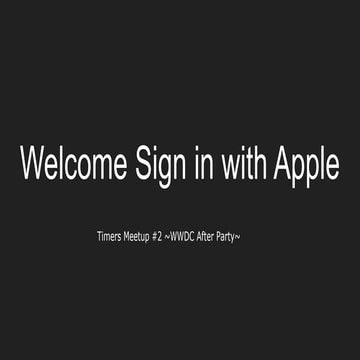 Welcome sign in with apple | PPT
