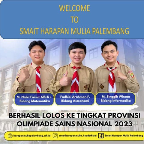 WELCOME SMAIT HARAPAN MULIA NEW. palembang | PPT