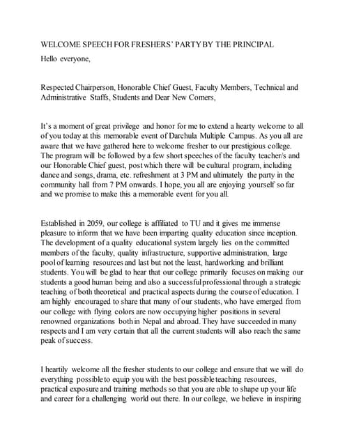 Prize Giving Speech | DOC