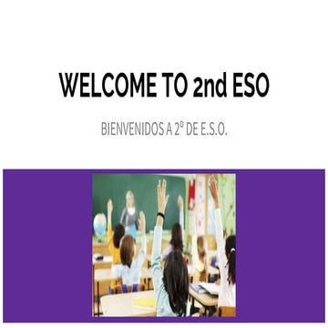 Welcome to 2nd eso. Bilingual Maths | PPT