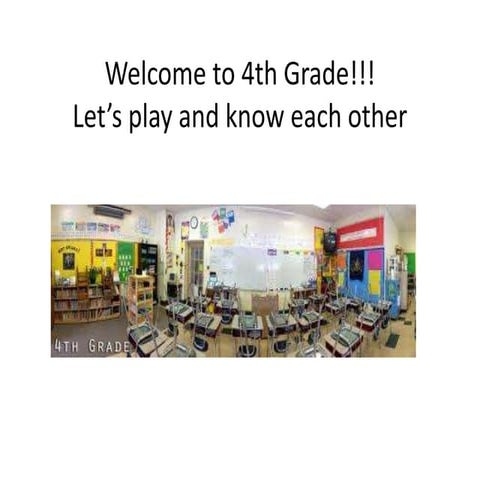 Welcome to 4th grade!!! | PPT