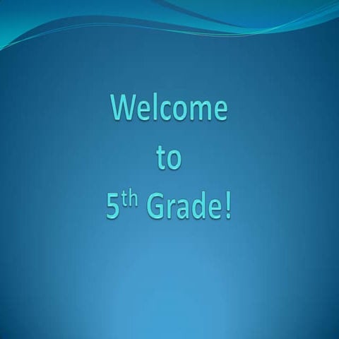 Welcome To 5th Grade | PPTX