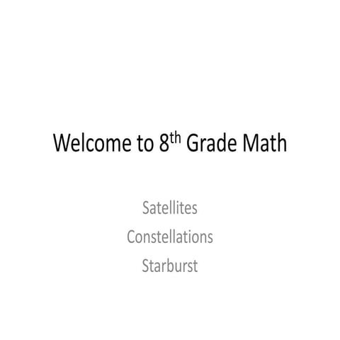 Welcome to 8th grade math | PPTX