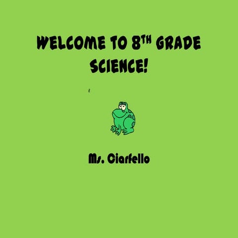 Welcome to 8th grade science!pp | PPTX