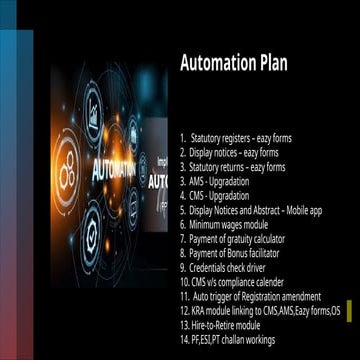 Welcome To Automation Plan power point Presentation | PPT