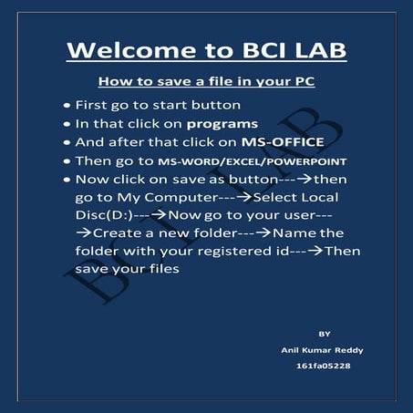 Welcome to bci lab | DOCX | Computing | Technology & Computing