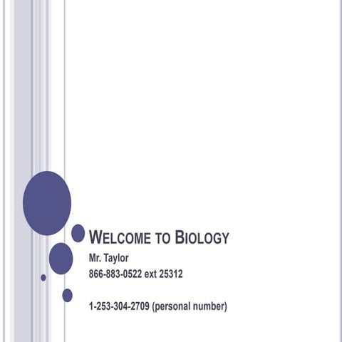 Welcome To Biology | PPTX