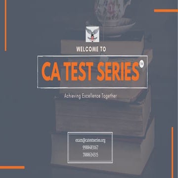 Welcome to ca test series | PPT
