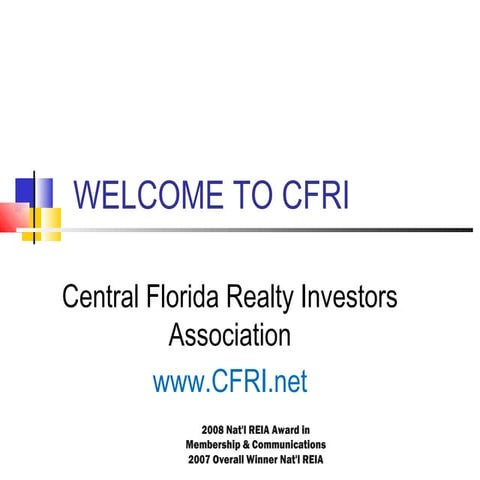 Welcome to the Central Florida Realty Investors - cfri | PPT