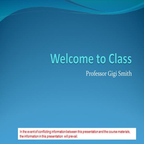 Welcome to class | PPT