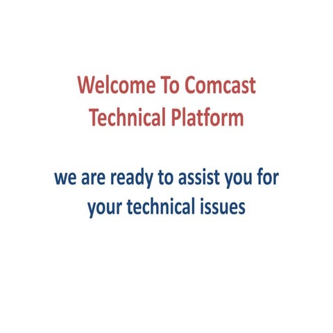 Technical Help For Comcast Users | PPT