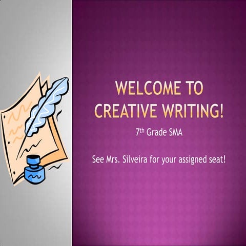 Welcome to creative writing | PPTX