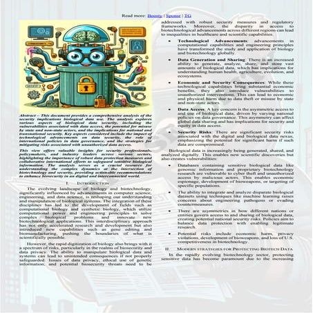 Welcome to Cyberbiosecurity. Because regular cybersecurity wasn't ...