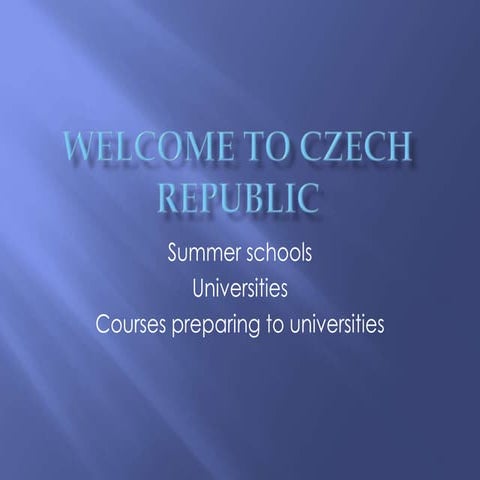 Welcome to czech republic | PPTX