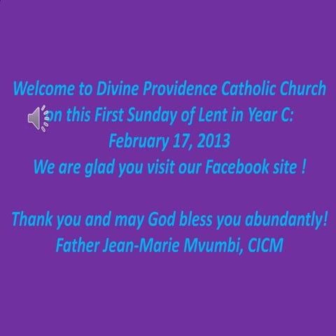First Sunday of Lent | PPTX