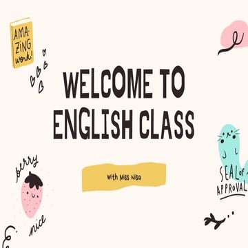 welcome to english class - 7 PPT Self Introduction | PDF