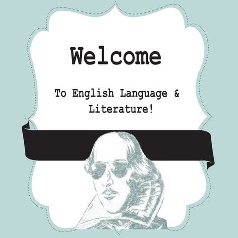 Welcome To AS English Language & Literature | PPTX