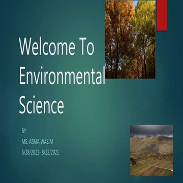 Welcome to environmental sciences | PPT