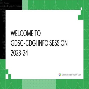 GDSC-CDGI Info Session 2023-24 | PPTX
