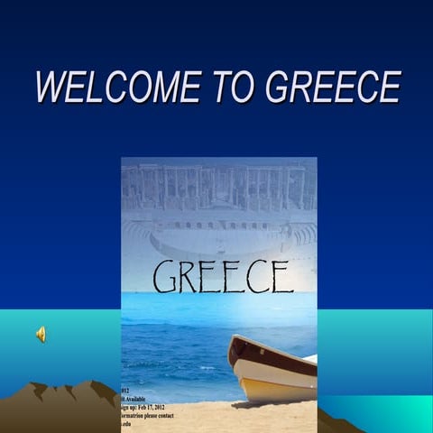 Welcome to greece | PPT