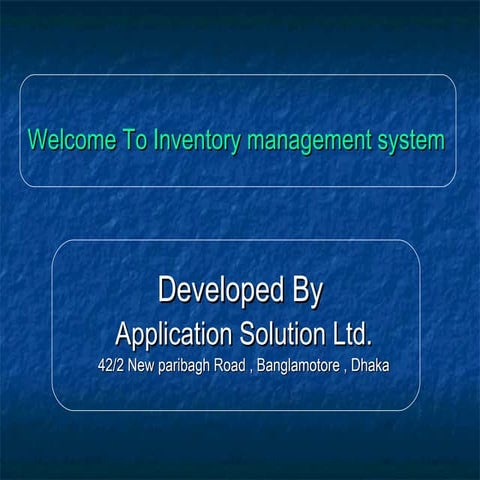 Welcome to inventory management system | PPS