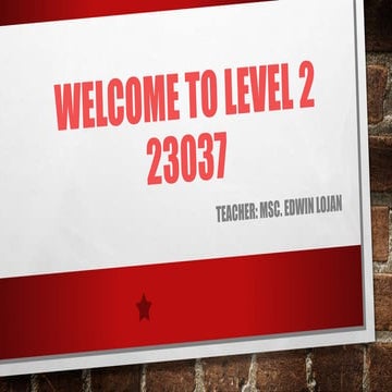 Welcome to level 3 | PPT