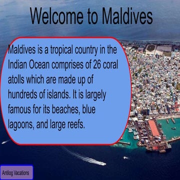 Welcome To Maldives | PPT