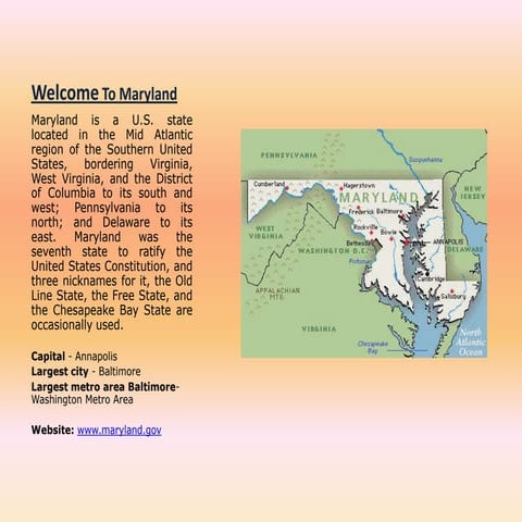 Unexplored Beauty of Maryland | PPTX
