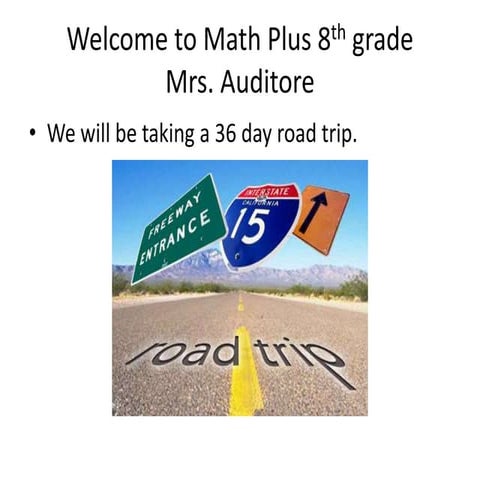 Welcome to math plus 8th grade | PPTX | Secondary Education | Education