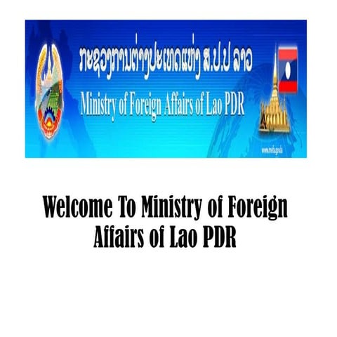 Ministry of Foreign Affairs of Laos . ກະຊວງການຕ່າງປະເທດ | PDF
