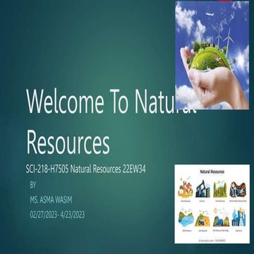 Introduction to Natural Resources . | PPTX