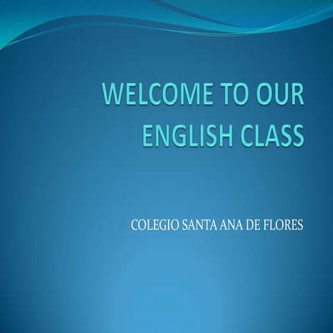 Welcome to our english class | PPTX