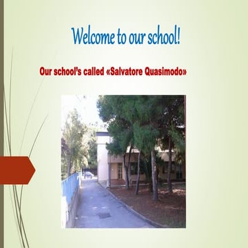 Welcome to our school! | PPTX