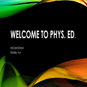 Welcome to Physical Education | PPTX