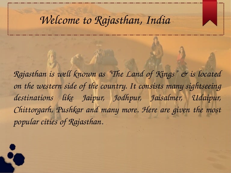 Welcome to rajasthan