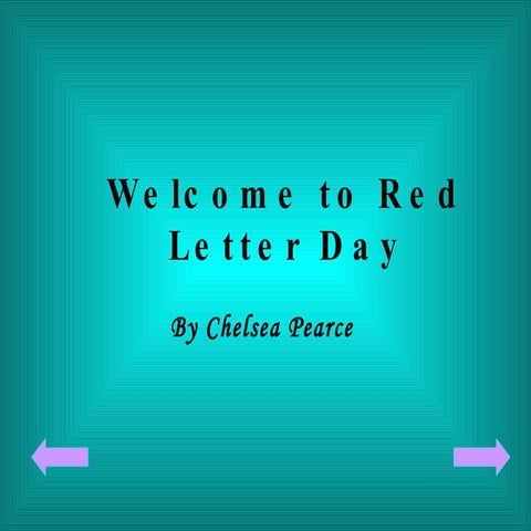 Welcome to red letter day | PPT