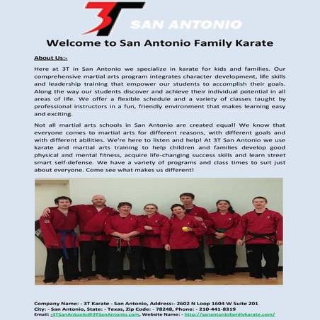 Welcome to san antonio family karate | PDF