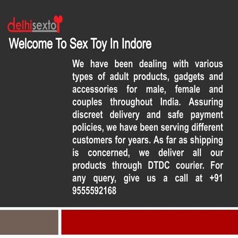 Welcome To Sex Toys In Indore Ppt