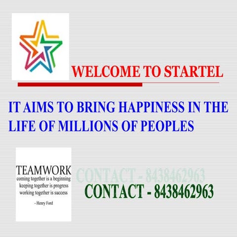 Welcome to startel | PPT