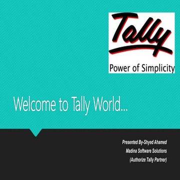 Welcome to tally world | PPTX
